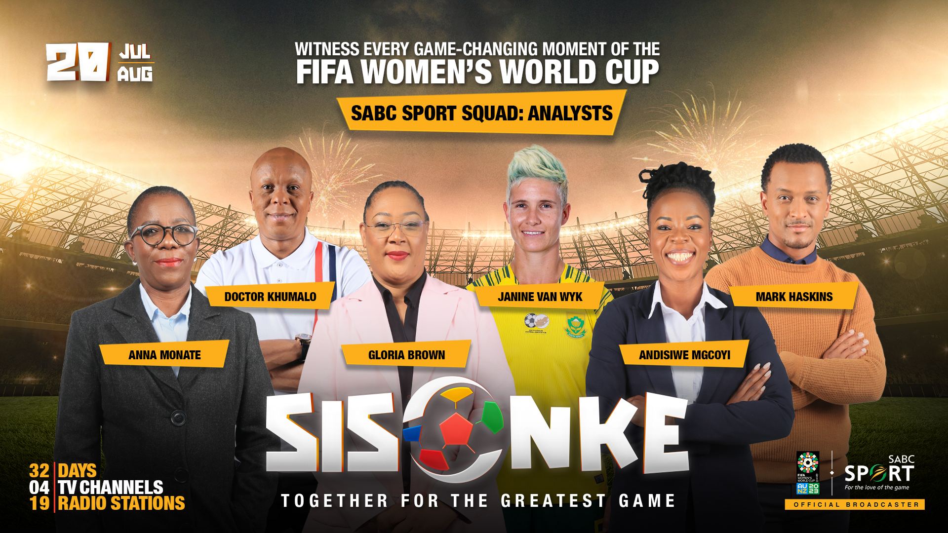 SABC Sport on Twitter: " Meet your SABC Sport Squad for the #FIFAWWC Witness every # ...