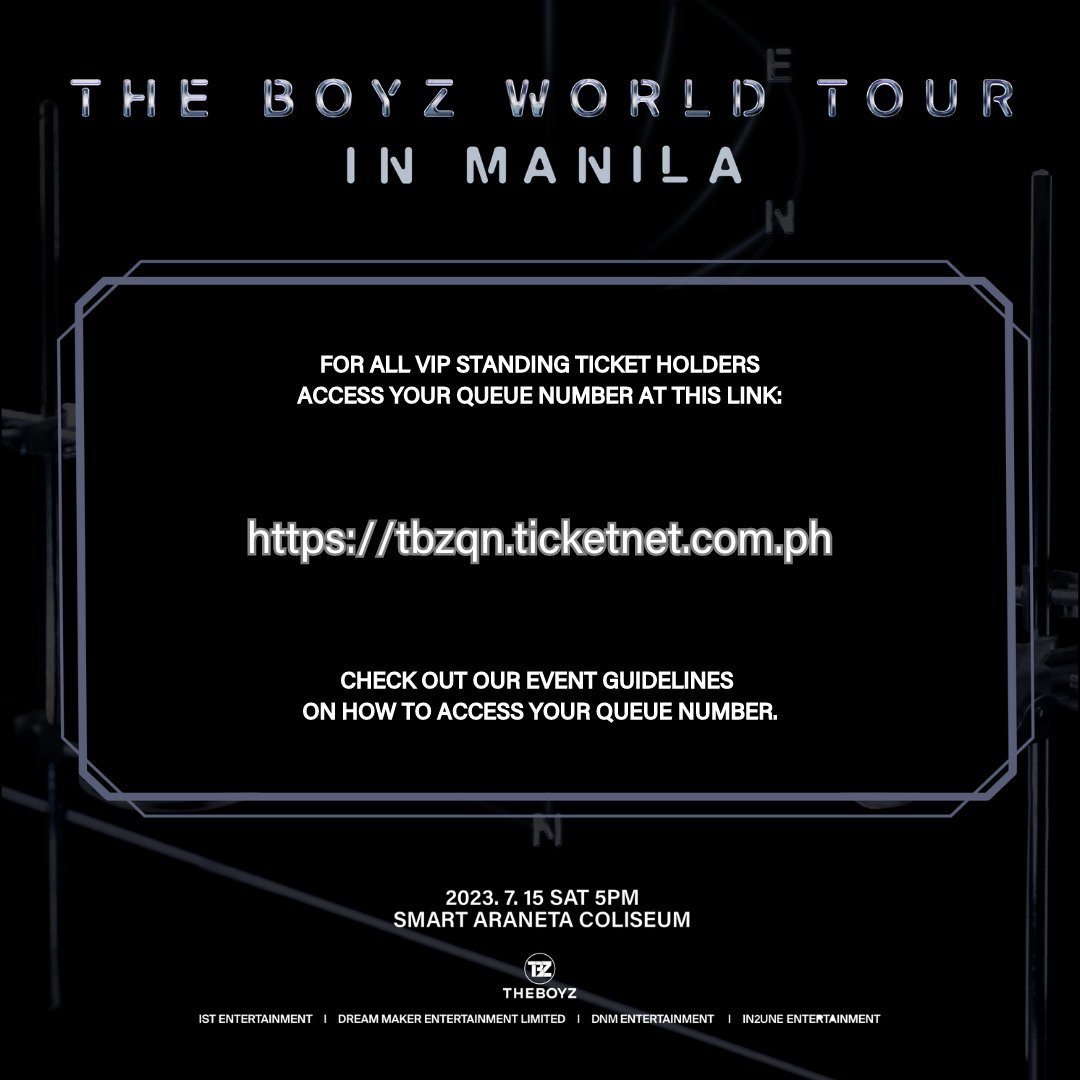 DNM Entertainment on Twitter: "Calling all VIP Standing THE Bs! 📢📢📢 Access your queue number ...