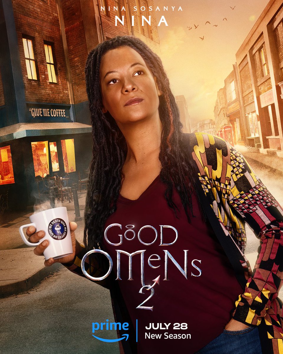 Good Omens on Twitter: "A hypercompetent realist who runs the neighboring coffee shop. Meet Nina ...