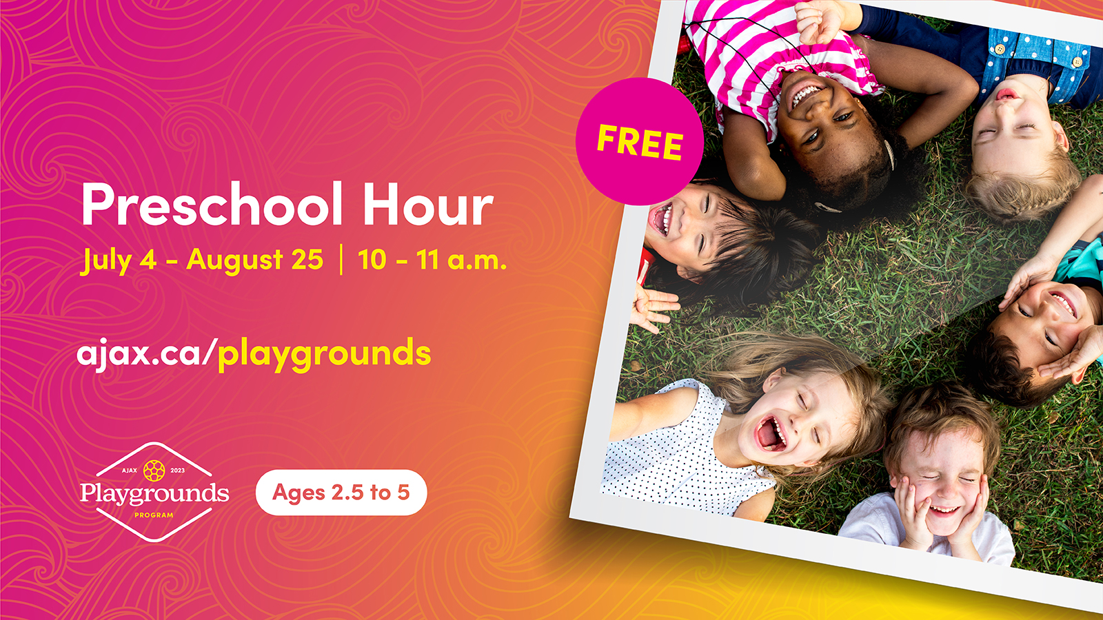 Town of Ajax on Twitter: "📣The FREE Playgrounds Program is back & this summer we’re introducing ...