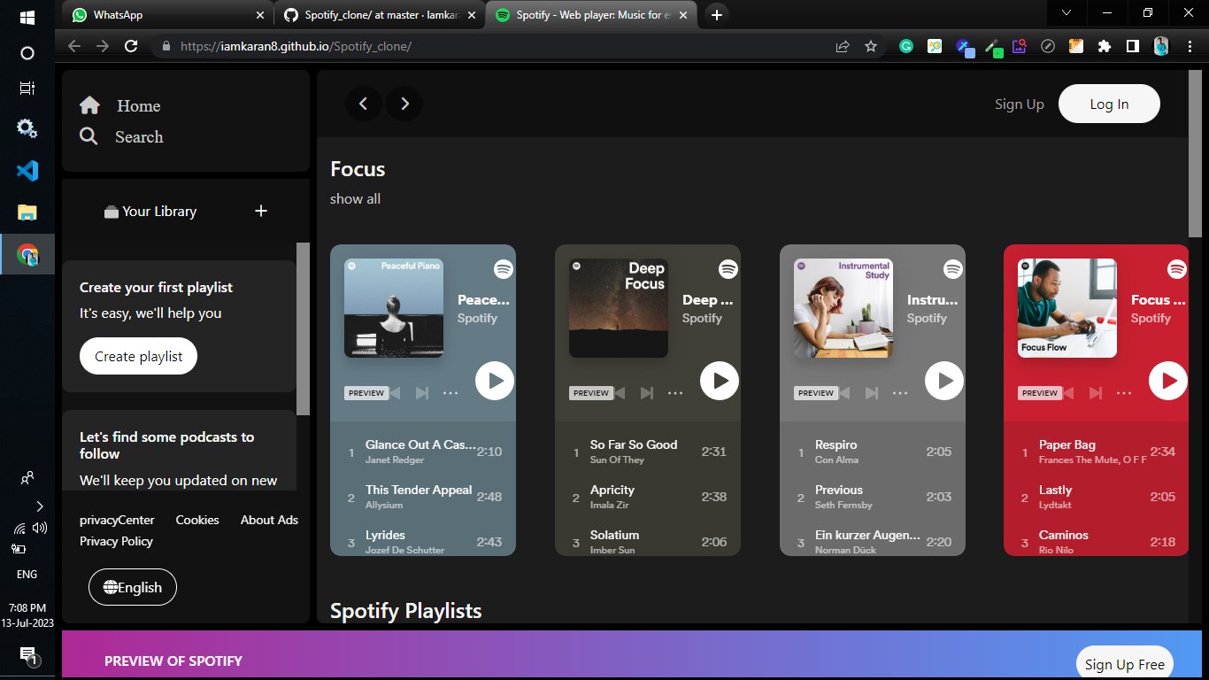 Karan Senthil On Twitter Hai People I Built This Spotify Clone Using Html Css And Bootstrap