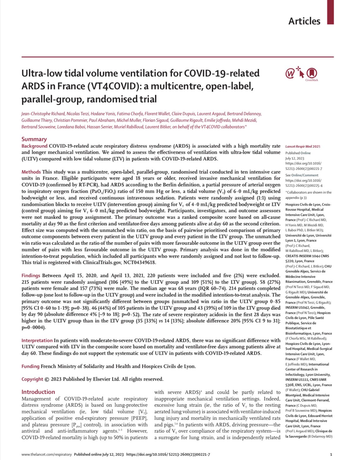 Orlando R. Pérez-Nieto on Twitter: "4 ml/kg de pp 🆚 6 ml/kg de pp en ARDS COVID-19 🫁 🦠 No ...