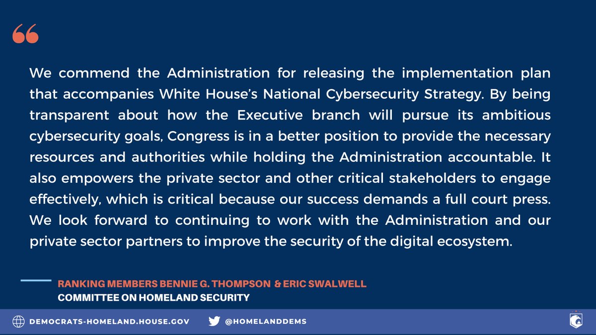 House Homeland Security Committee Democrats on Twitter: "JUST IN: Ranking Members ...