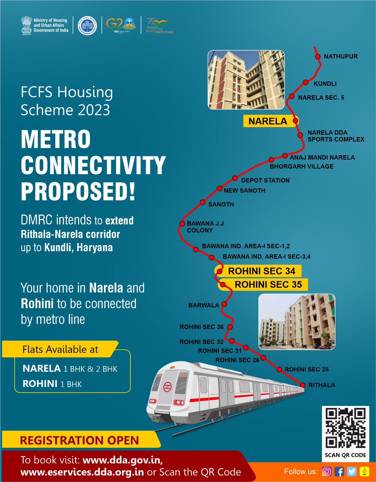 Delhi Development Authority on Twitter: "Narela and Rohini flats offered under DDA's FCFS ...