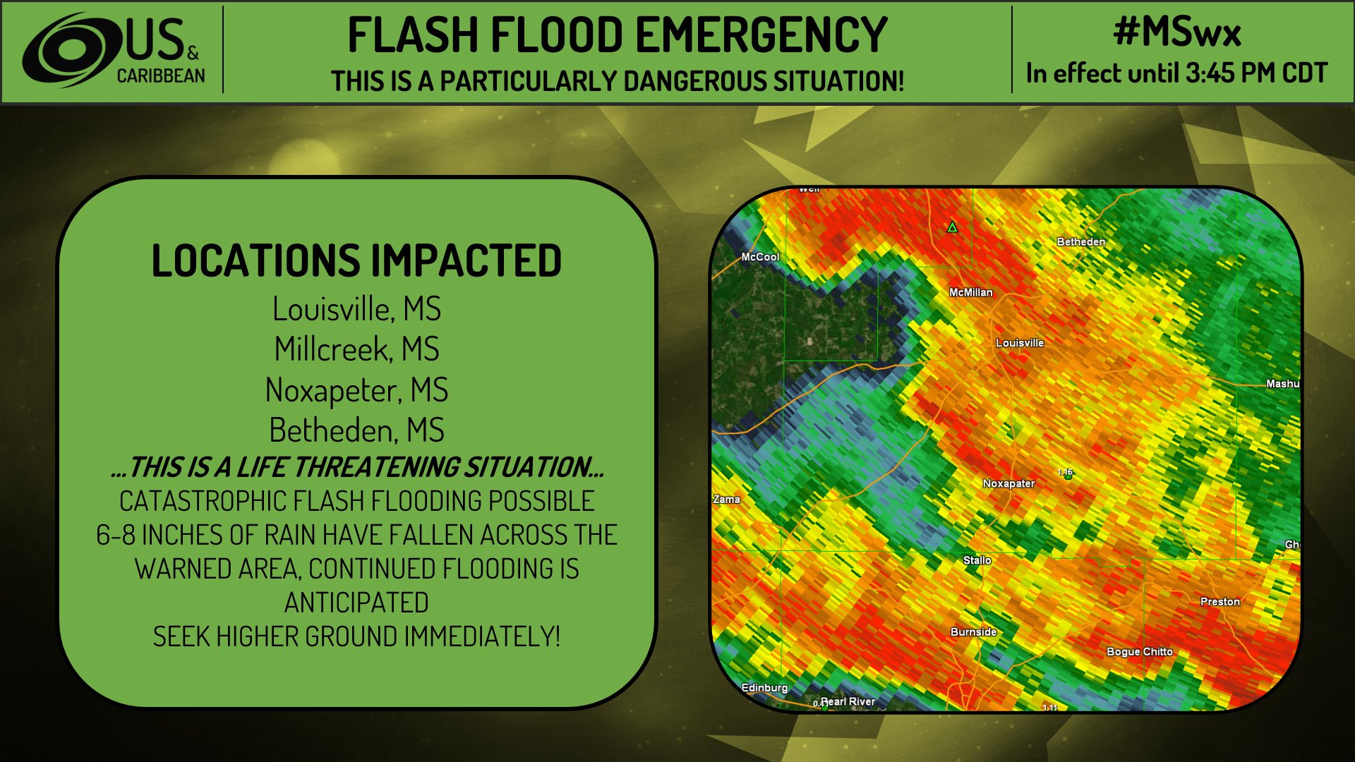 Forcethirteenus On Twitter Flash Flood Emergency Issued For The City