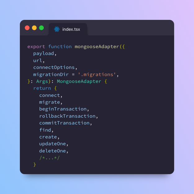 Payload on Twitter: "First Payload database adapter — We've laid the groundwork so that Payload ...