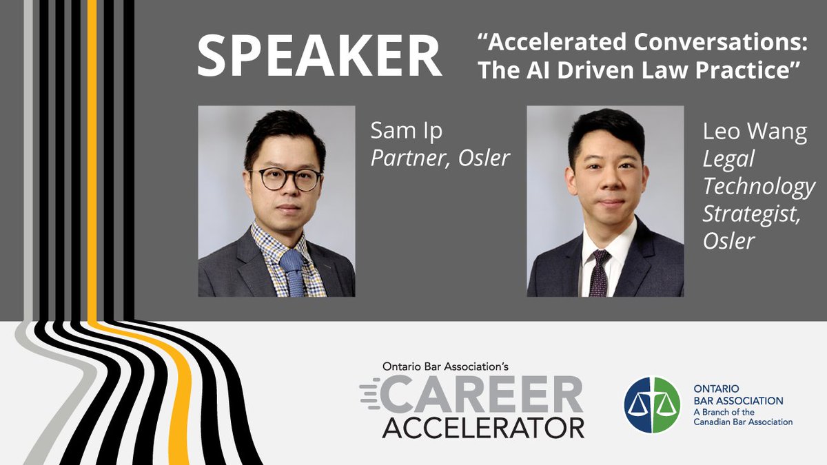 Ontario Bar Assoc On Twitter Thank You To Osler Law Partner Sam Ip