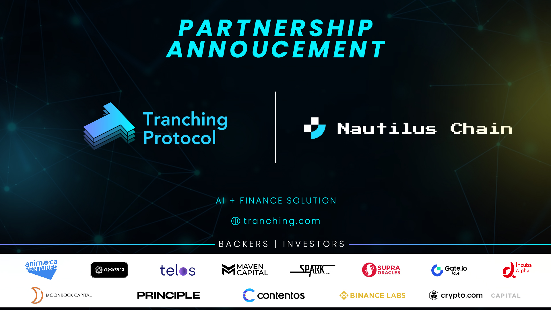 Tranching Protocol on Twitter: "📢Important ecosystem cooperation with @nautilus_chain this year ...