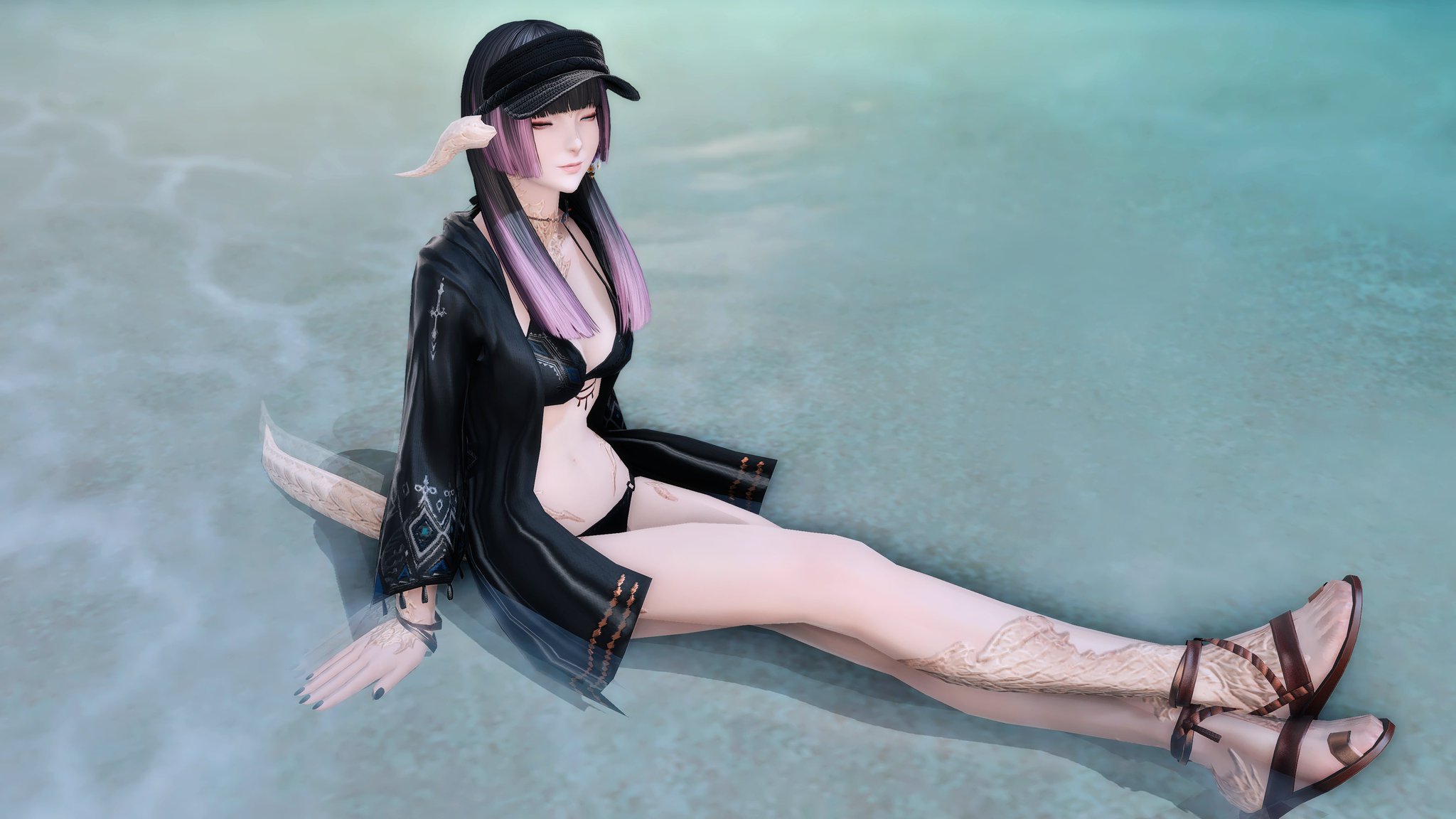 だん@FF14🜸 on Twitter: "#おはウラ & #おやウラ です そろそろ紅蓮祭来るかな～👙💙 #FF14 #本日のアウラ #メスラ #GPOSERS https://t.co ...