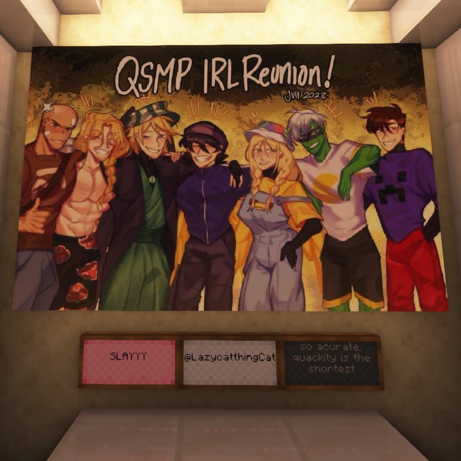 QSMP Global on Twitter: "🖌️| QSMP Artwork #4 Title: "Redraw of that photo but with their skins ...