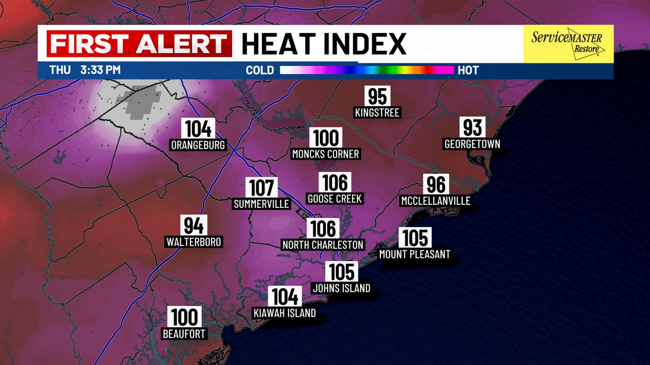 Bill Walsh on Twitter: "Got HEAT????? Triple Digit Heat Index This Afternoon/Evening / First ...
