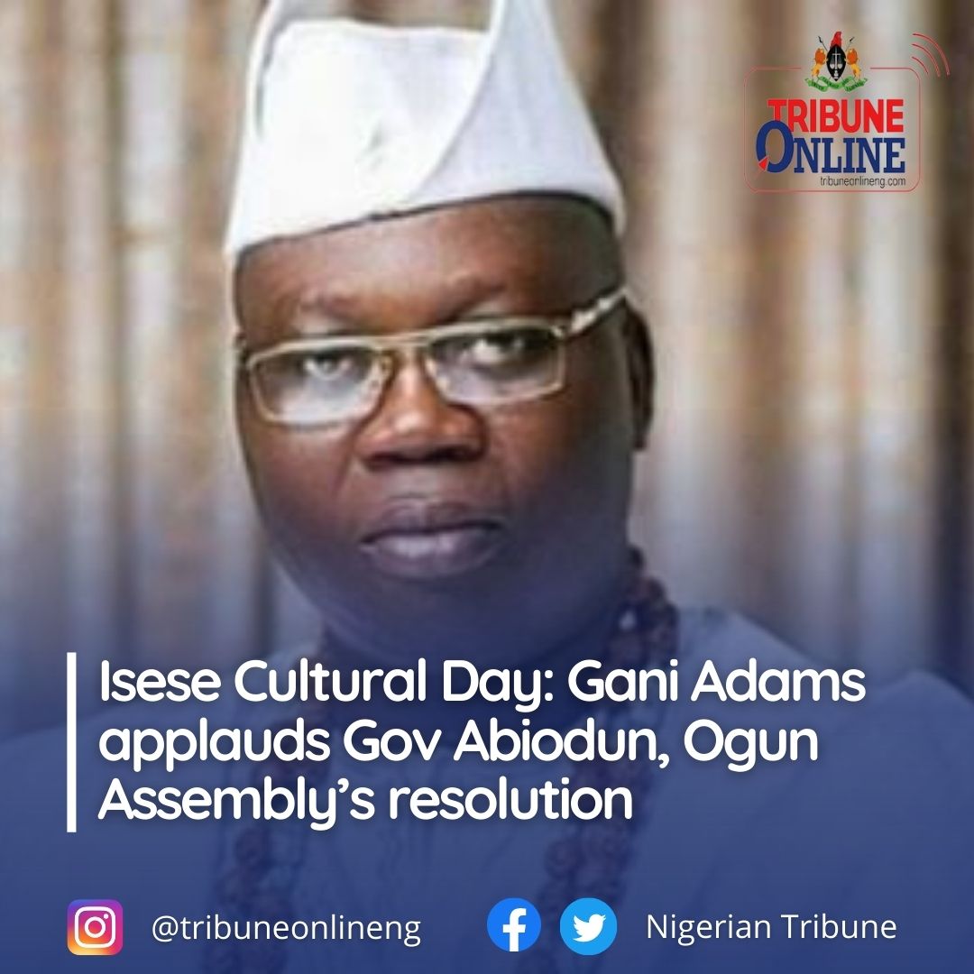 Nigerian Tribune on Twitter: "Isese Cultural Day: Gani Adams applauds Gov Abiodun, Ogun Assembly ...