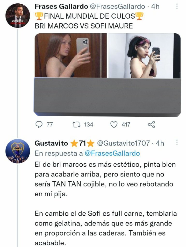 Nachito🫂⚪🔴⚪🐔 on Twitter: "@Martinpdisalvo Sofi Maure vs bri marcos. Háganlo x el!! https://t.co ...