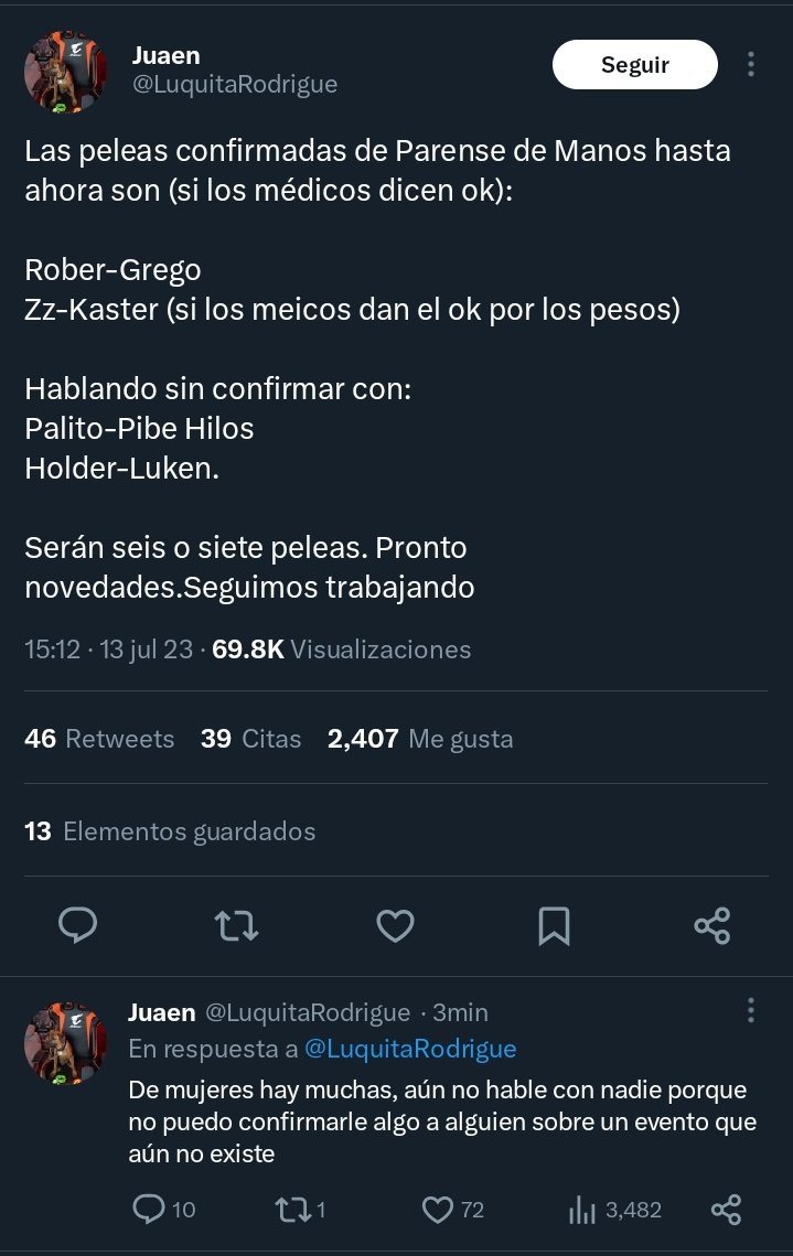 albertohernandez on Twitter: "coscu solo propone peleas, los q arman el evento son ellos https ...