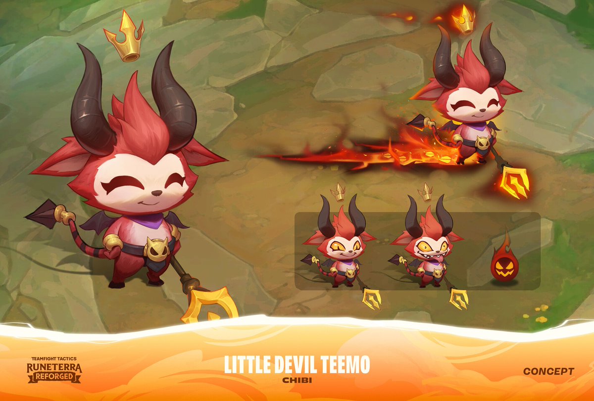 Spideraxe on Twitter: "Chibi Little Devil Teemo Concept Art by Henry Su https://artstation.com ...