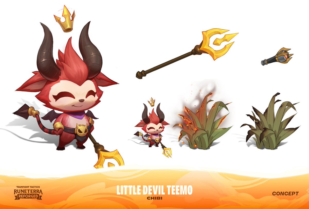 Spideraxe on Twitter: "Chibi Little Devil Teemo Concept Art by Henry Su https://artstation.com ...