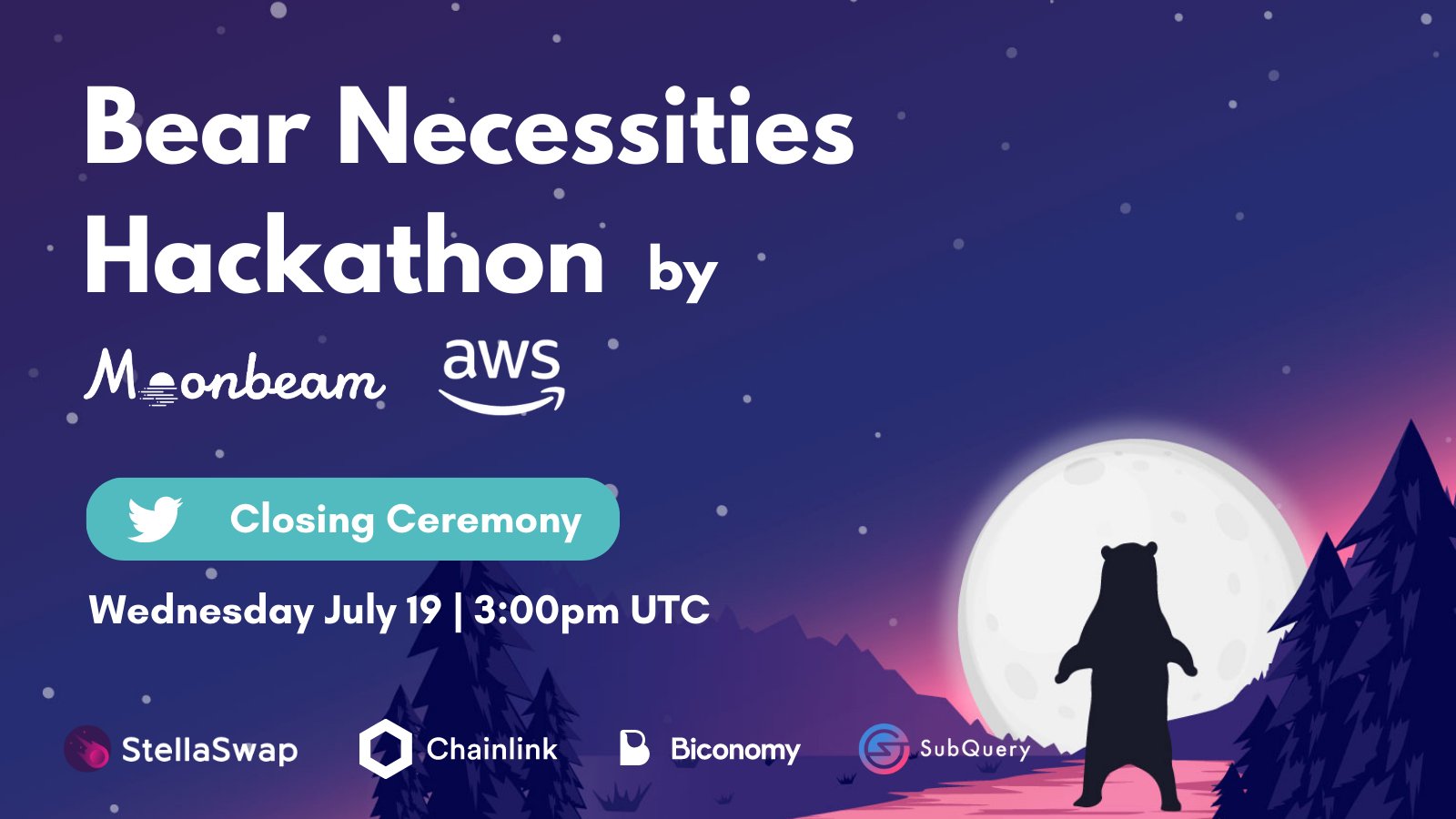 Moonbeam Network on Twitter: "🐻🛠️ The #BearNecessitiesHackathon is coming to a close! Join Aaron ...