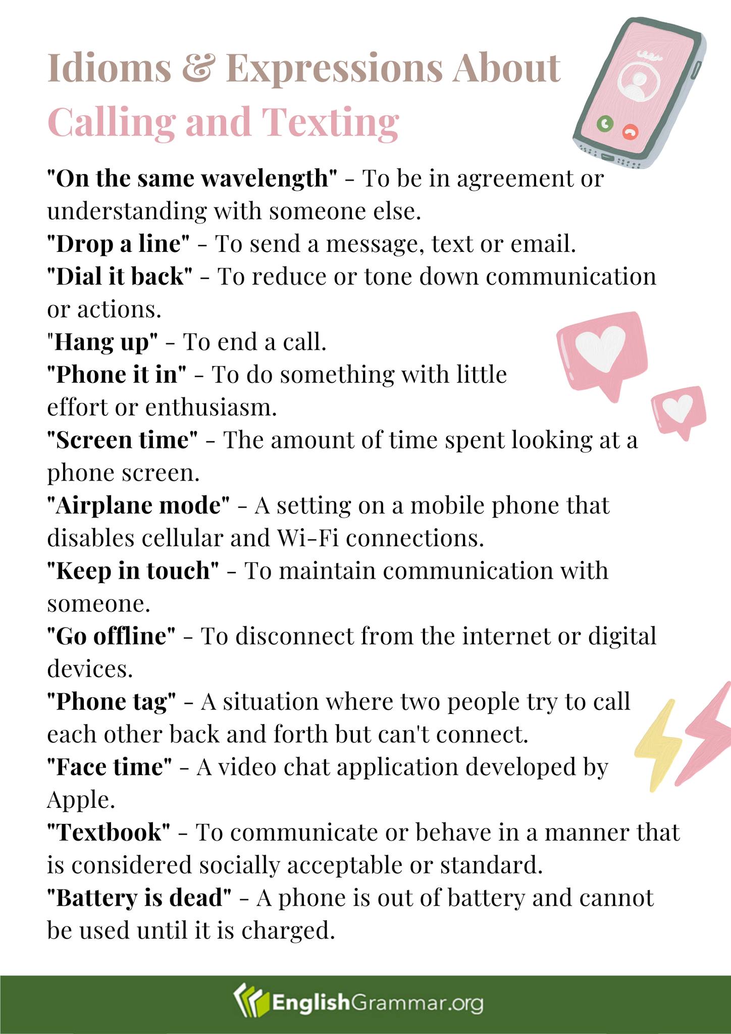 Idiomatic Expressions With Pictures Examples