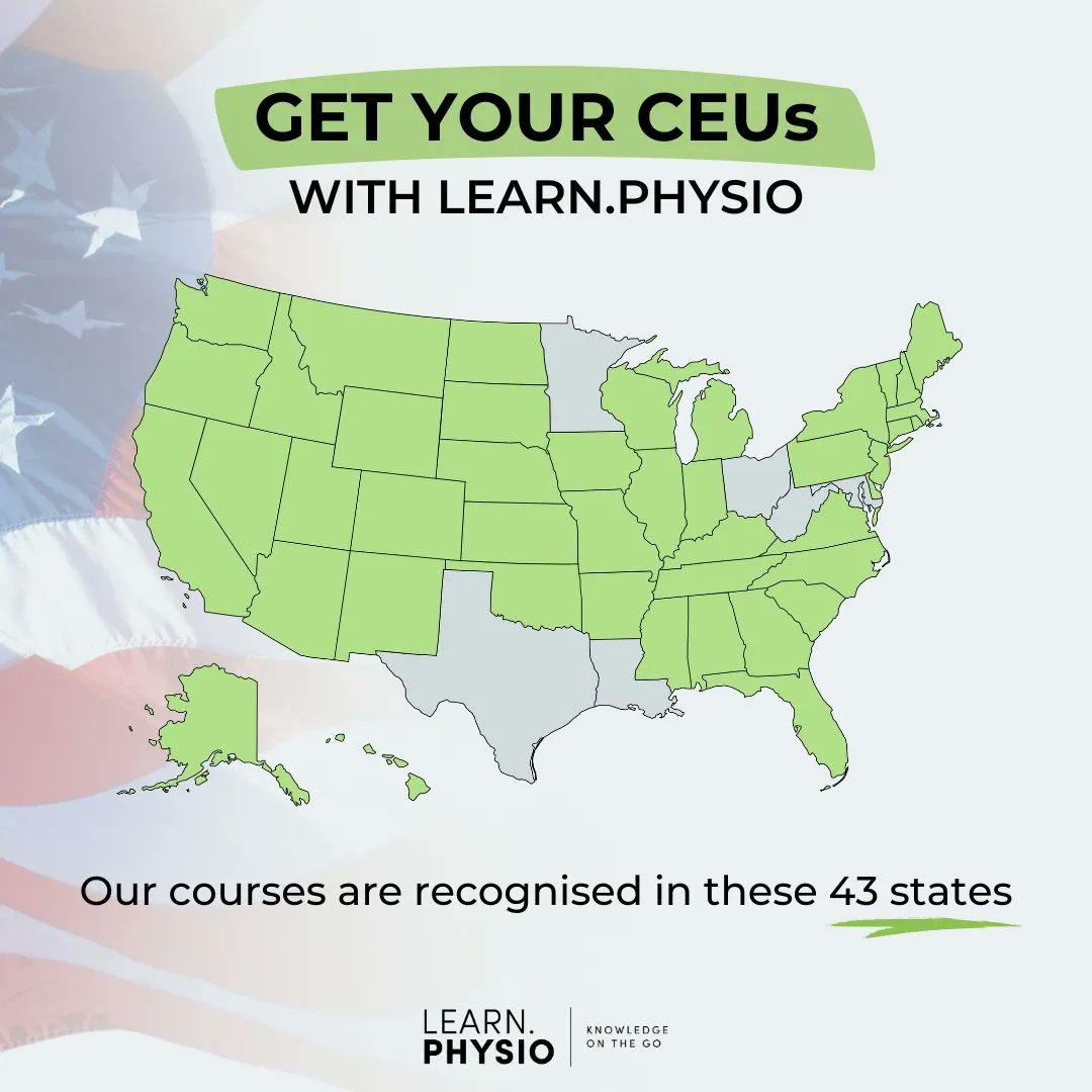 Learn.Physio on Twitter: "🇺🇸 Earn your CEUs by watching our Masterclasses 🇺🇸 1 hour = 1 CEU ...