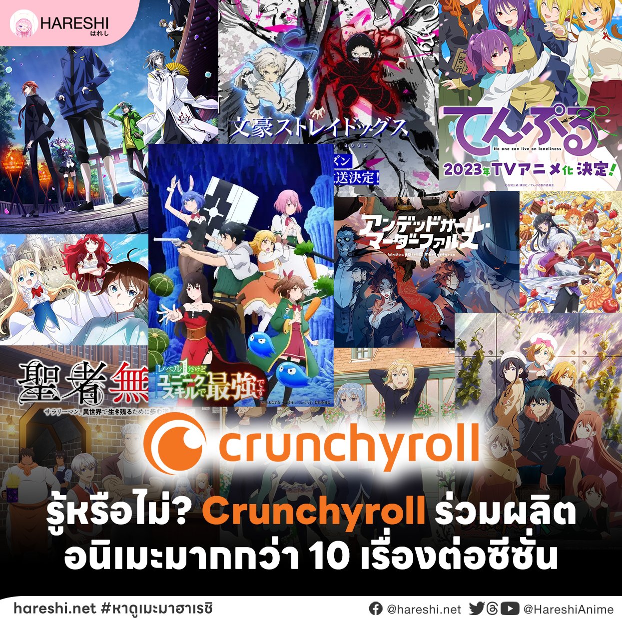 Hareshi.net | เว็บหาเมะถูกลิขสิทธิ์ on Twitter: "เกร็ดเล็กน้อย รู้หรือไม่? ว่า Crunchyroll ร่วม ...