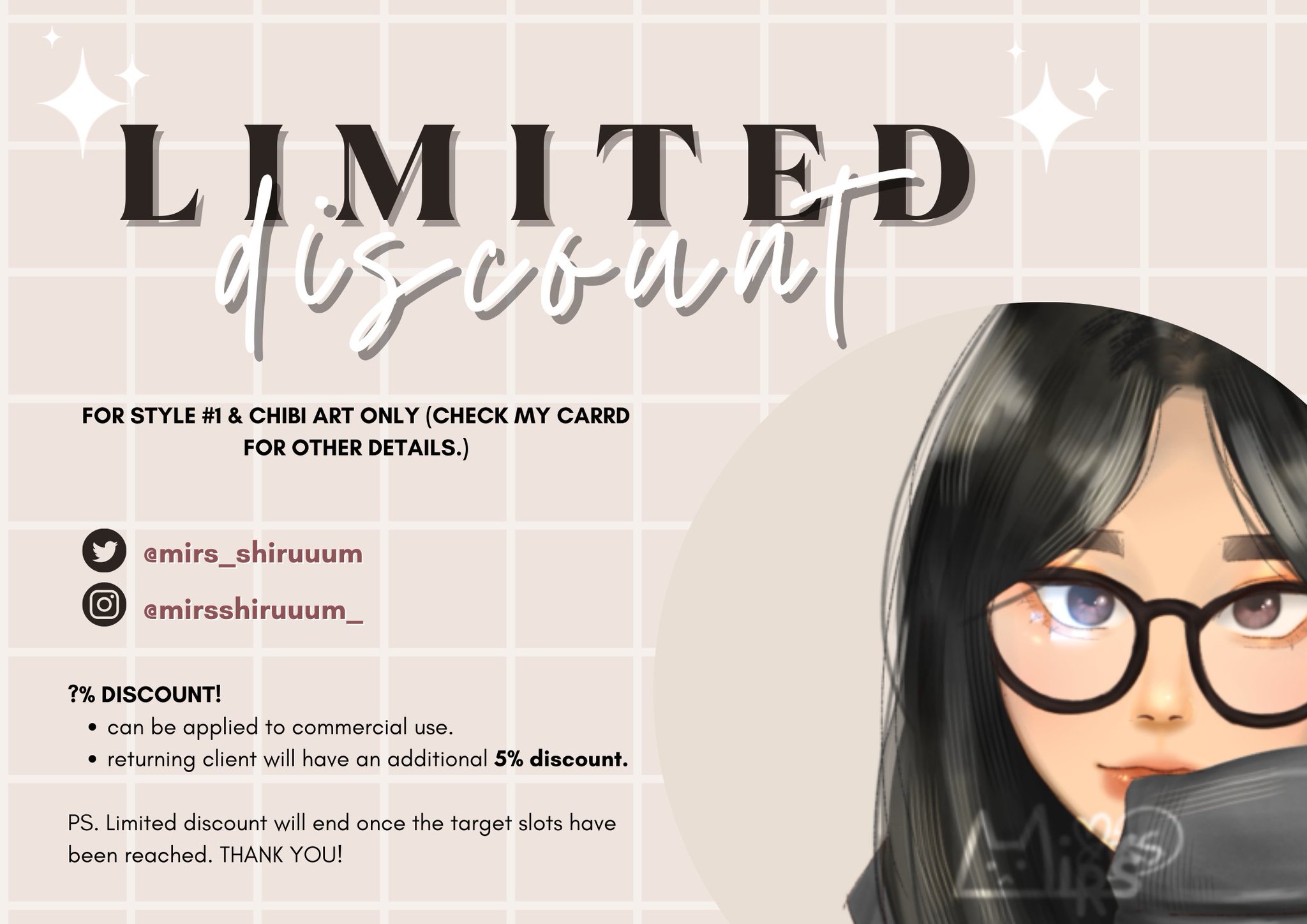 mirs | comms/purchase open on Twitter: "🌷COMMISSION OPEN🌷 I'll lower the price on style 1 ...