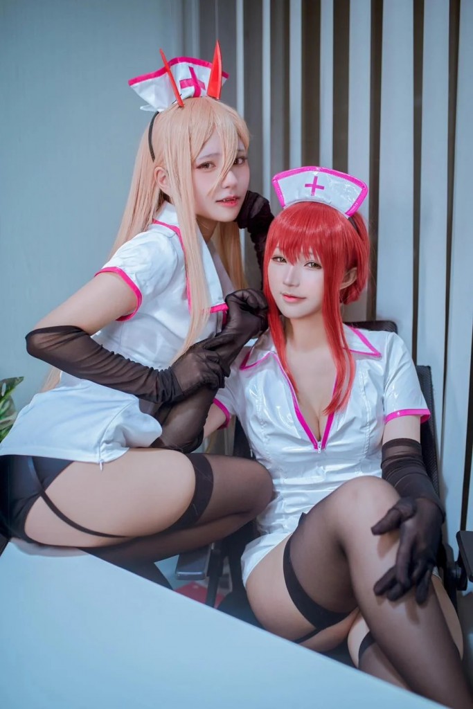 Sexy Cosplay Girls on Twitter: "Nurse Makima & Power by Hanari & Yuyuko https://t.co/0zFl96kZx7 ...