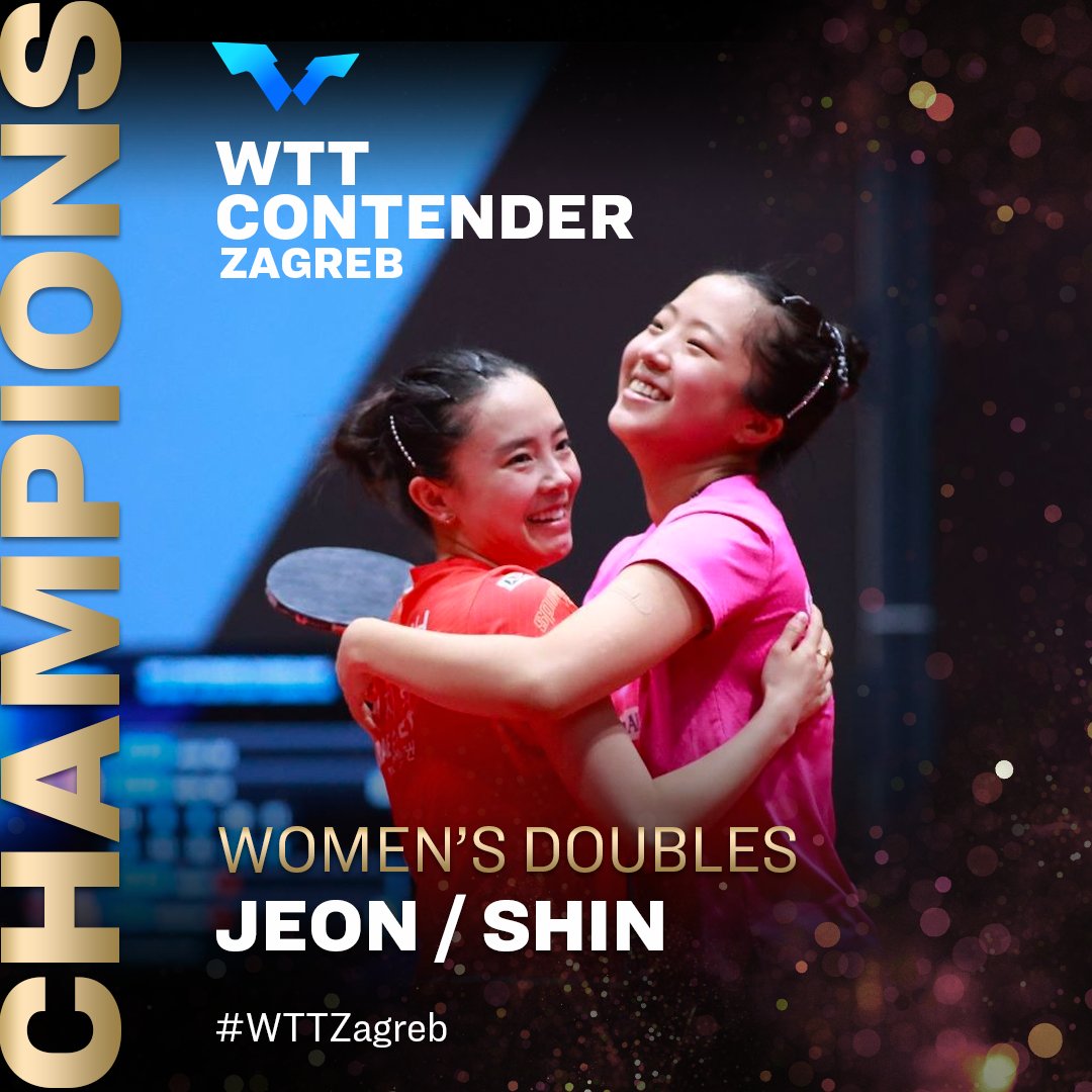 World Table Tennis on Twitter: "Jeon Jihee and Shin Yubin take another #WTTContender Women's ...