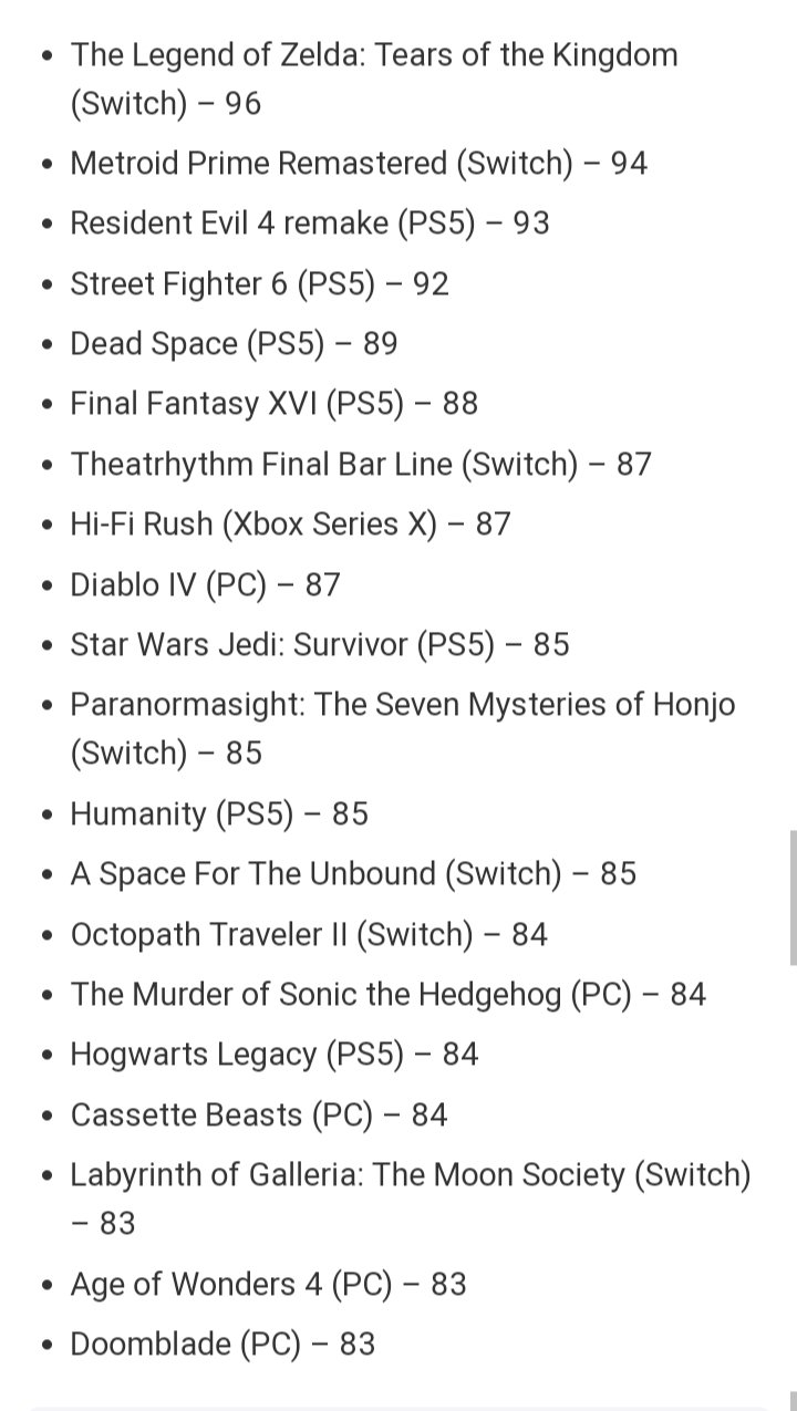 Geek⚡gamers On Twitter ⚡metacritic Metacritic Publica La Lista De Los
