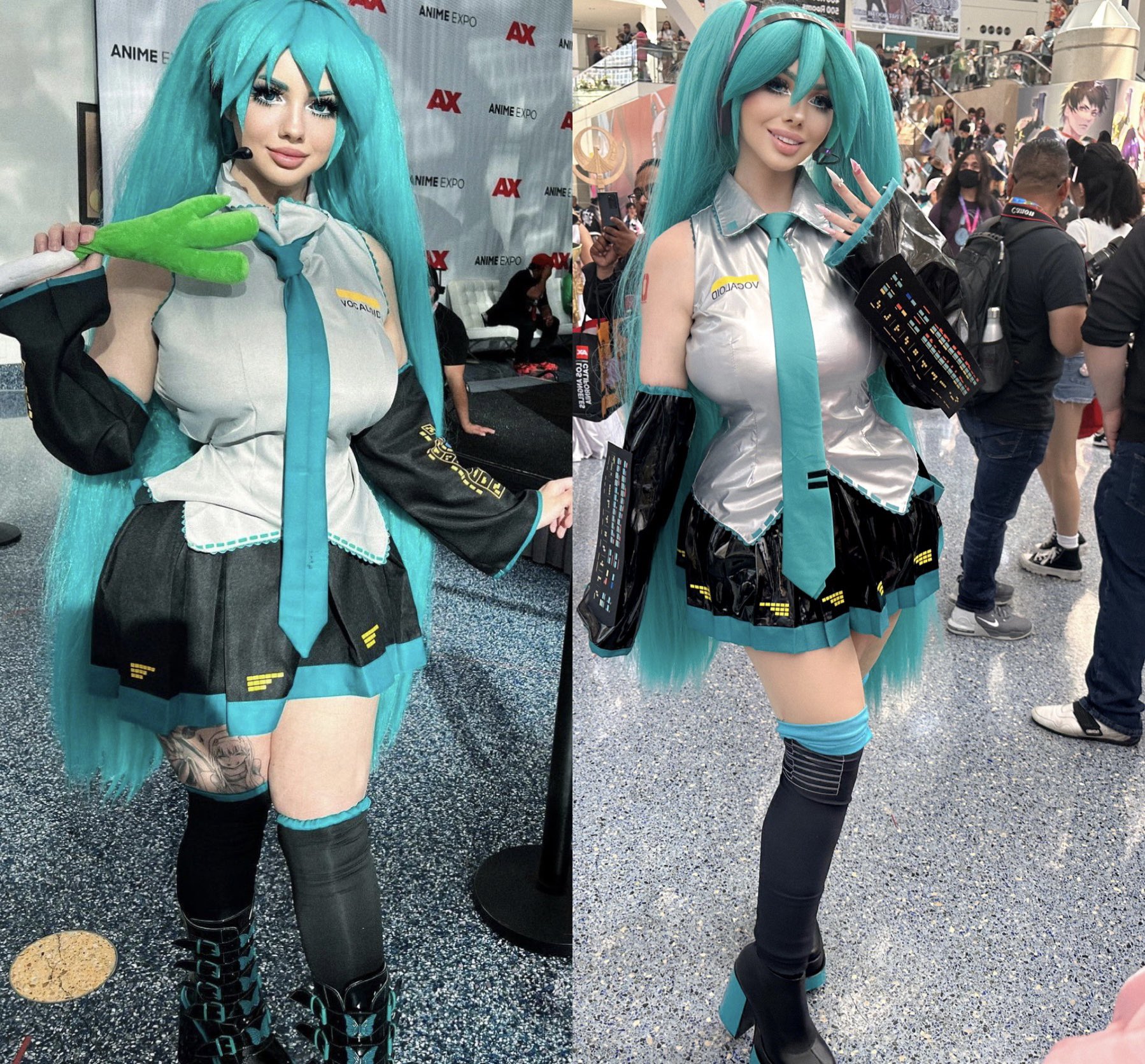 amber on Twitter: "miku last year at ax vs this year!!