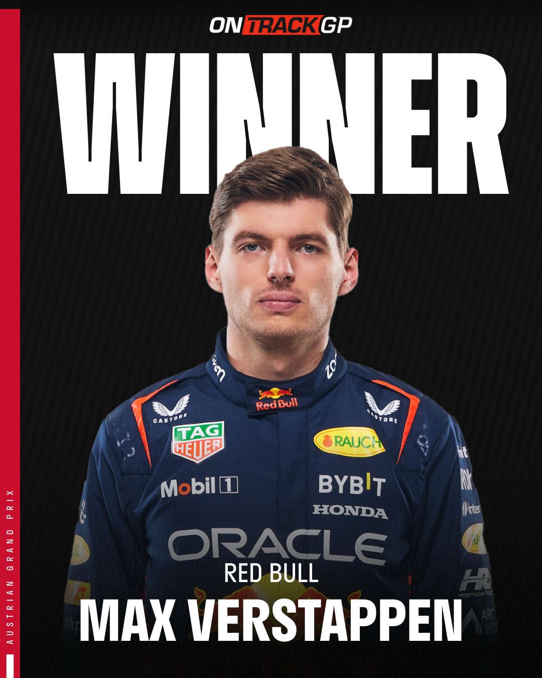 PlanetF1 on Twitter: "Max Verstappen wins for a FIFTH time at the Red Bull Ring! 🏆 #Verstappen # ...