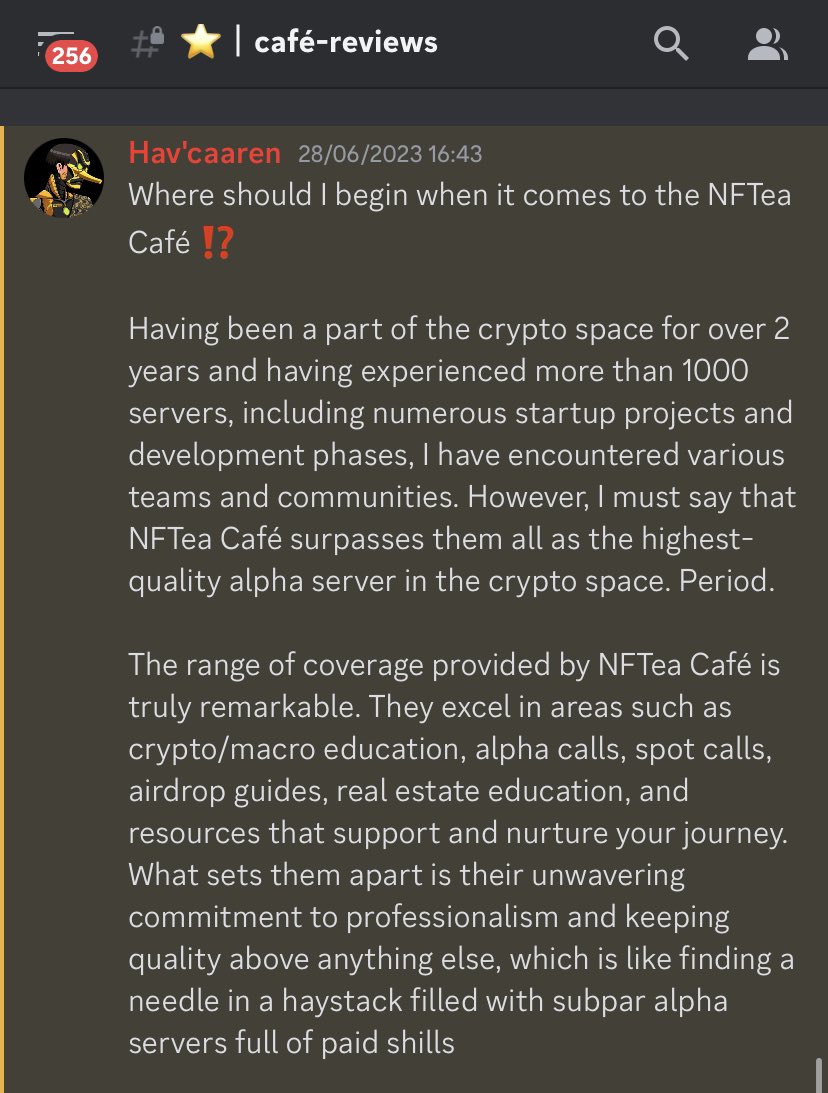 NFTea Cafe on Twitter: "“I must say that NFTea Café surpasses them all as the highest-quality ...