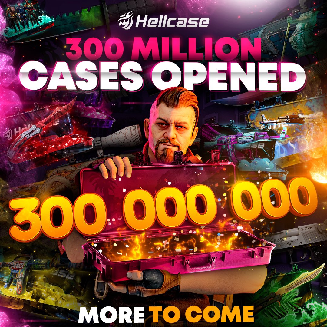 Hellcase🔥 on Twitter: "300,000,000 cases opened on our website. Woah! Thank you guys for your ...
