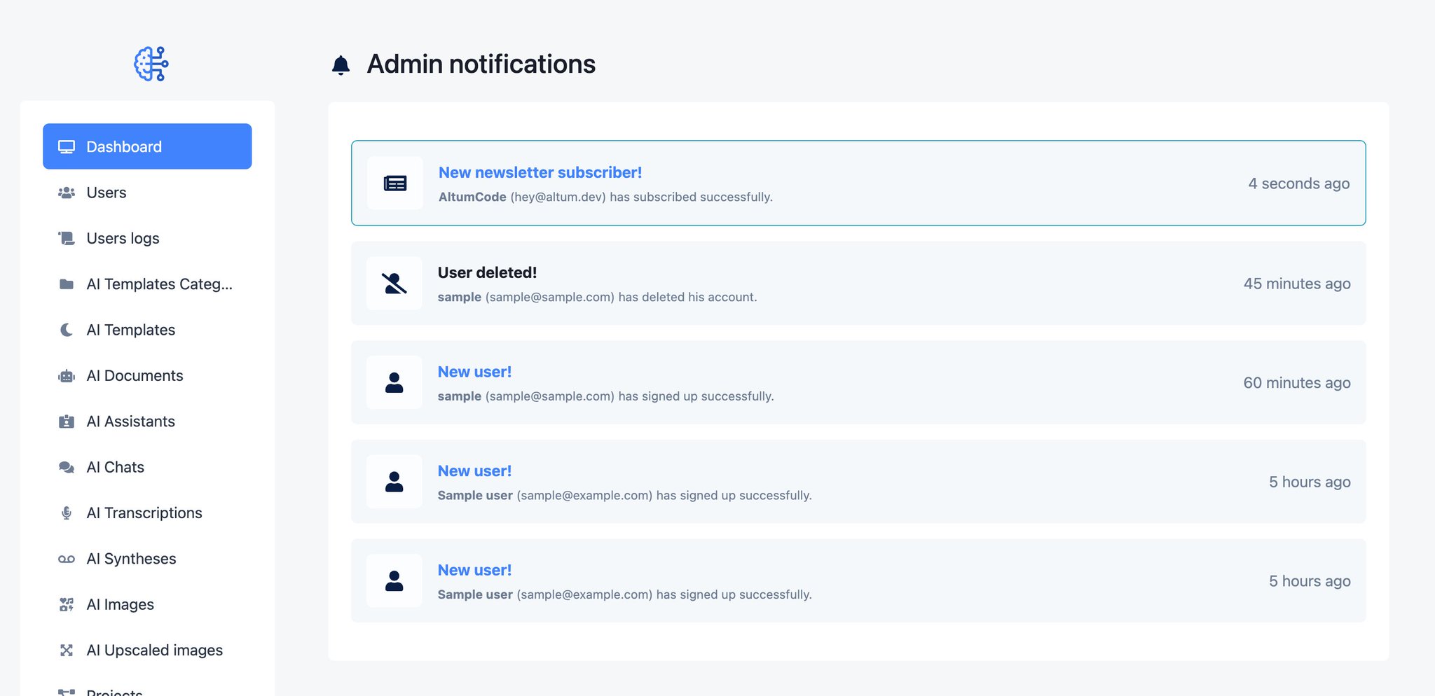AltumCode on Twitter: "Started implementing a new internal notifications system 🔔 Still a lot of ...
