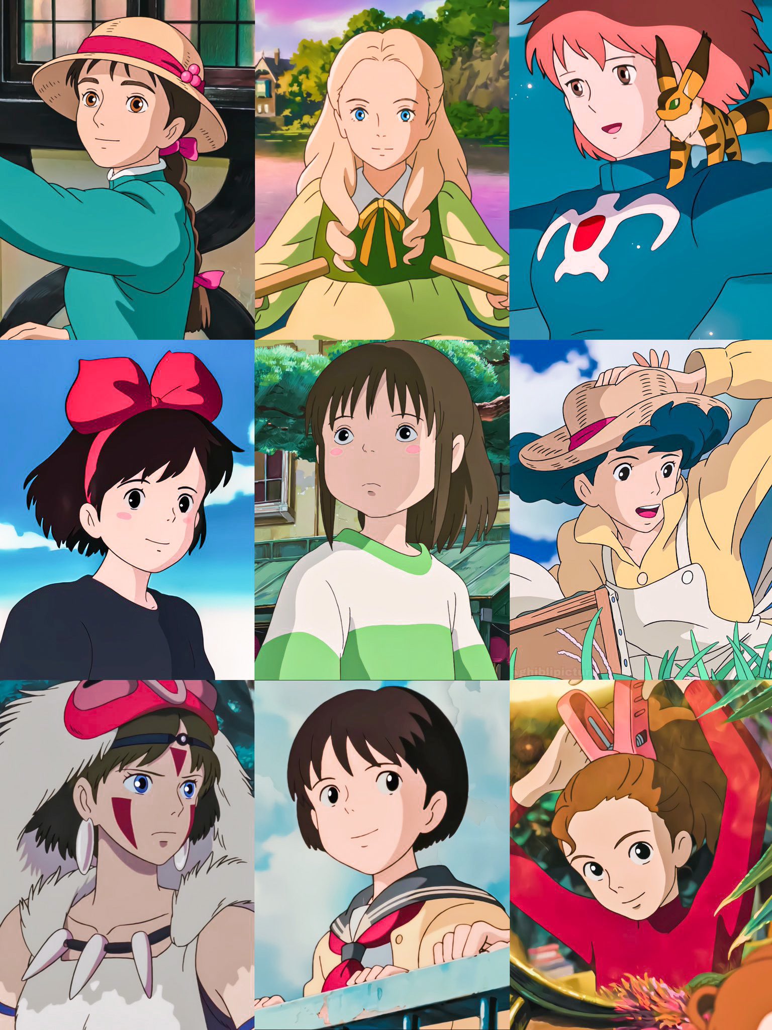 Studio Ghibli Character Collage