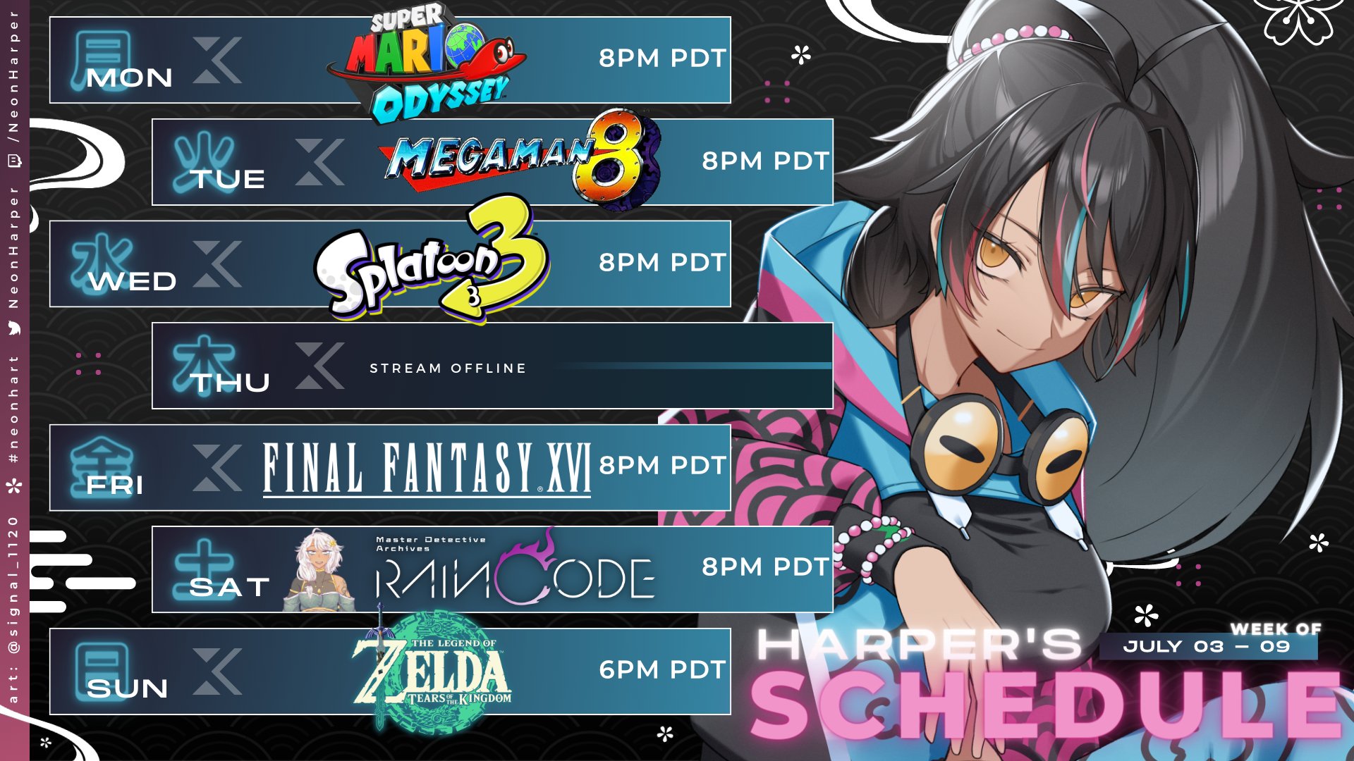 BlahBasket31684 VTuber Supporter 🐏💙 on Twitter: "RT @NeonHarper: What's up Hoppers! This week I ...