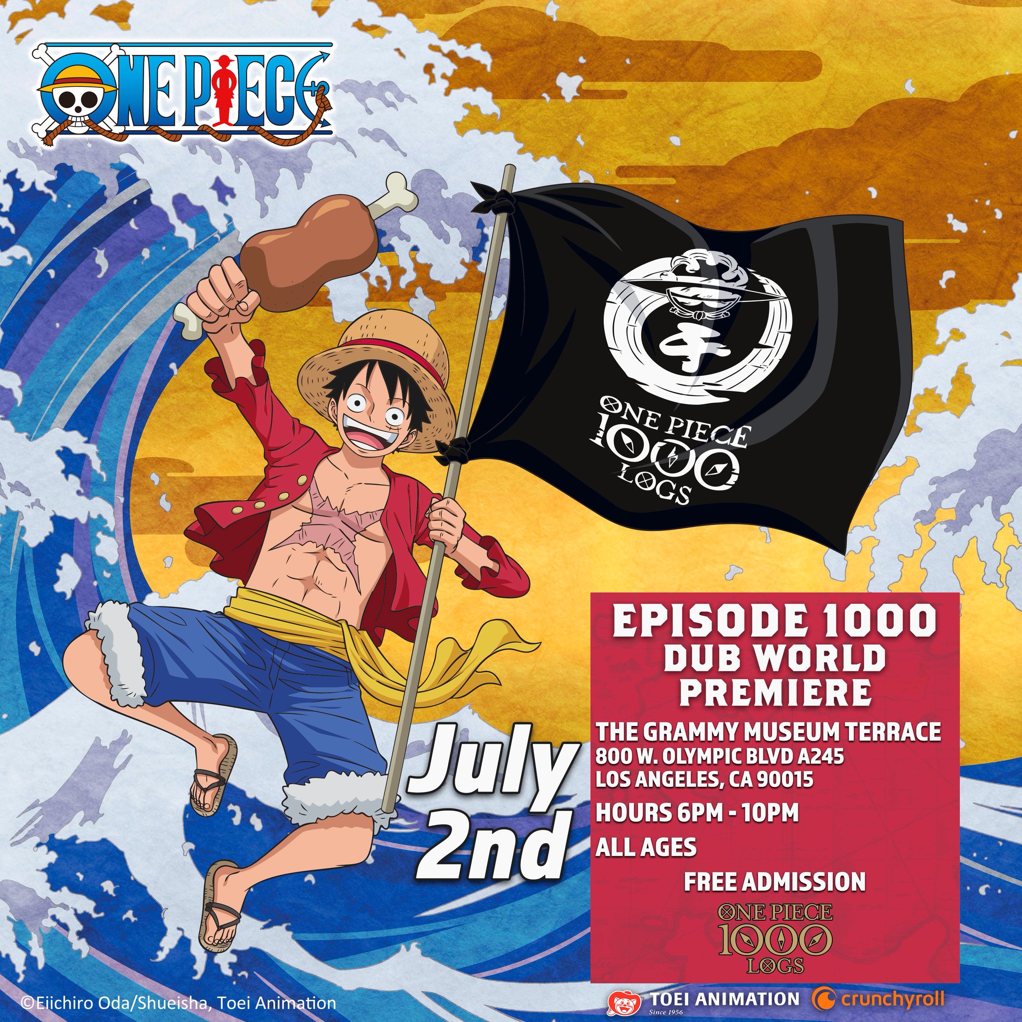One Piece US on Twitter: "Get ready for the #ONEPIECE EPISODE 1000 DUB WORLD PREMIERE today ...