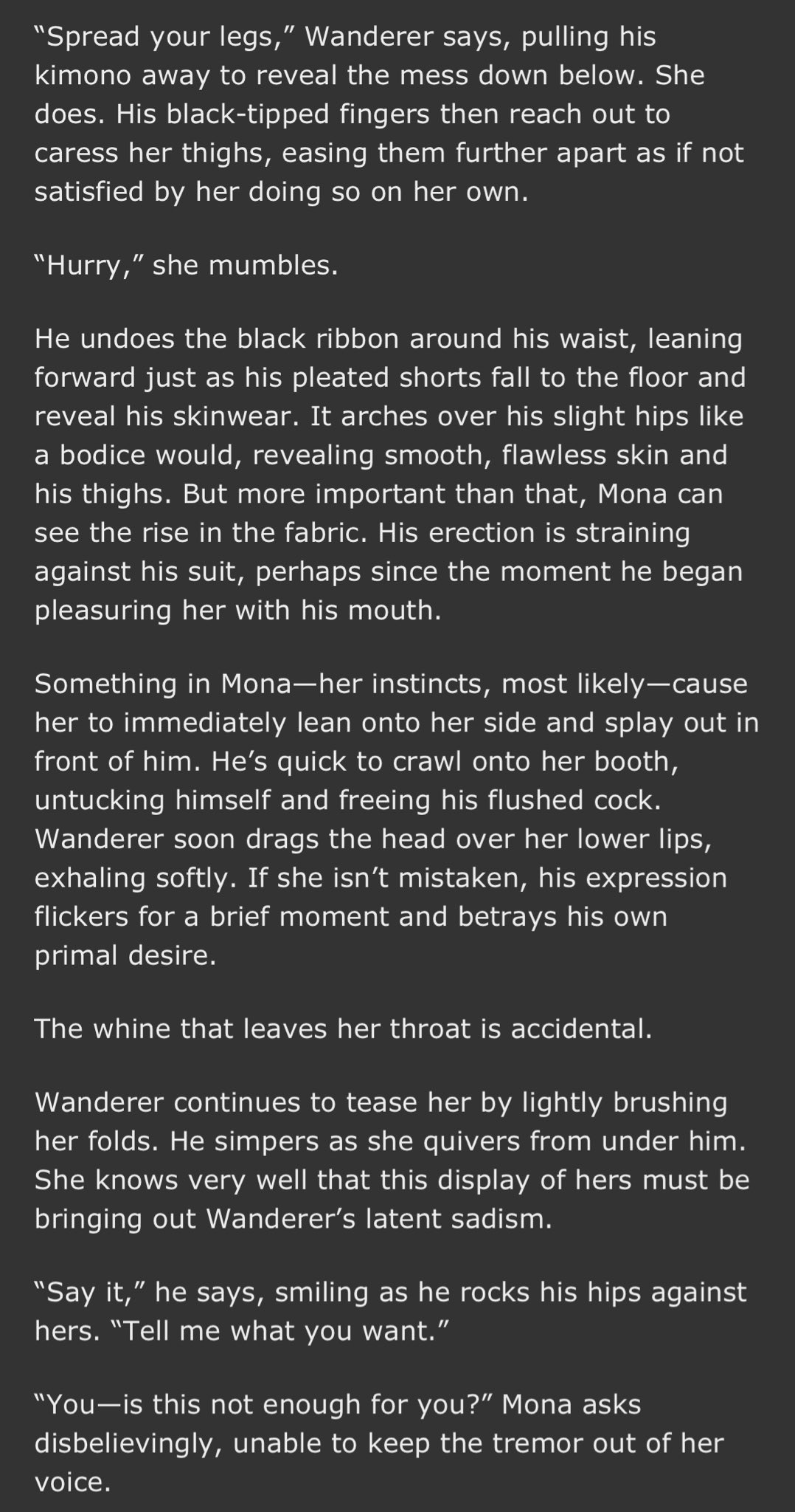 hoken on Twitter: "here’s another r18 glimpse of my current wip for #scaramonasunday! ☺️ the fic ...