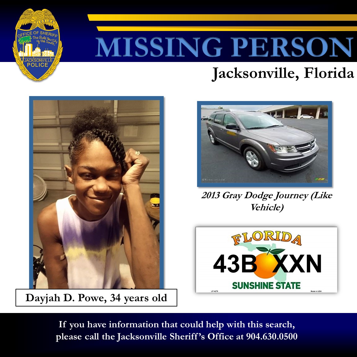 Jax Sheriff's Office on Twitter: "Retweet this!! - Missing Endangered Adult The Jacksonville ...