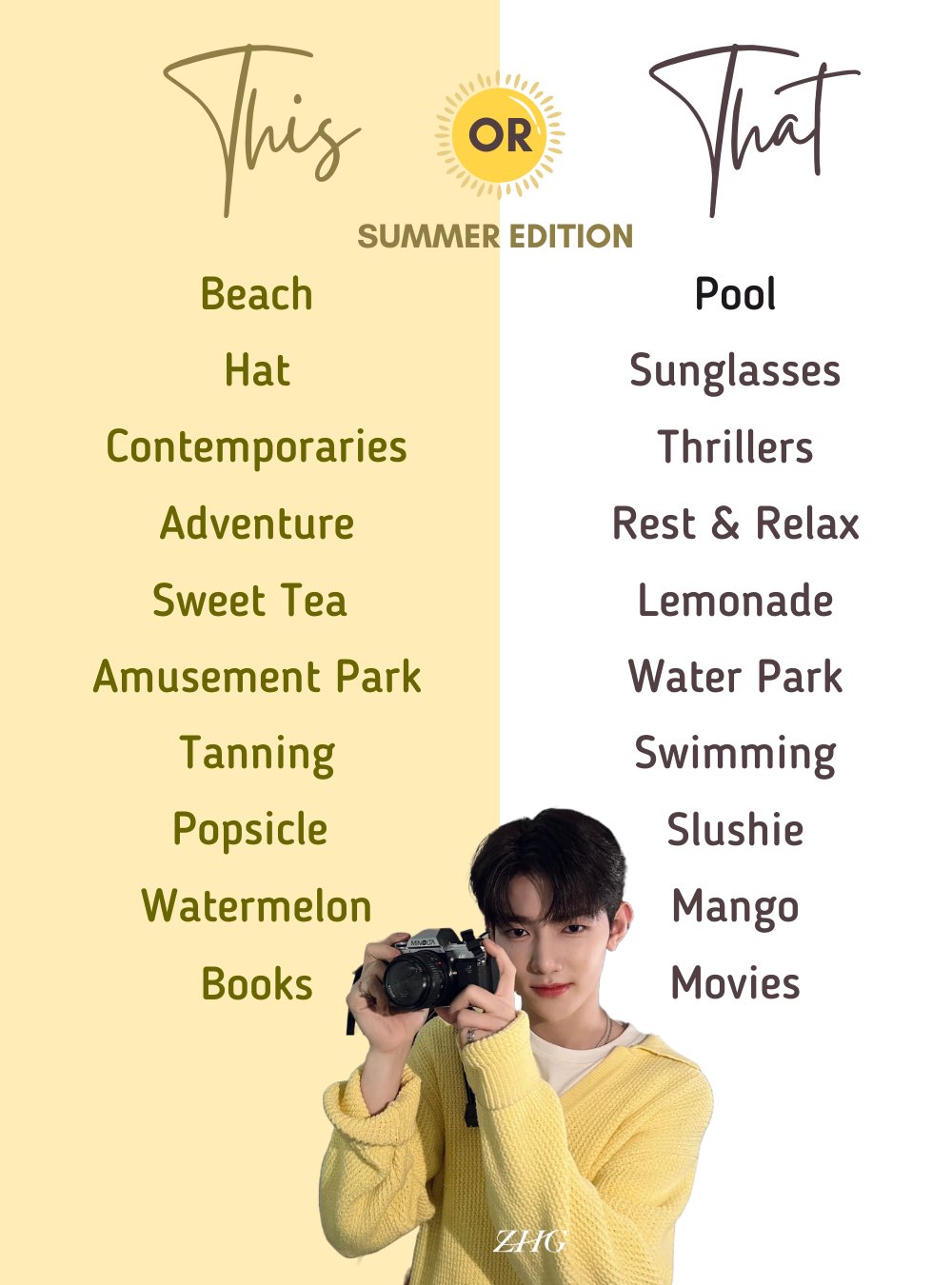 ZHANG HAO GLOBAL on Twitter: "[HASHTAG PARTY 🎉] Answer the questions below using the tags and ...