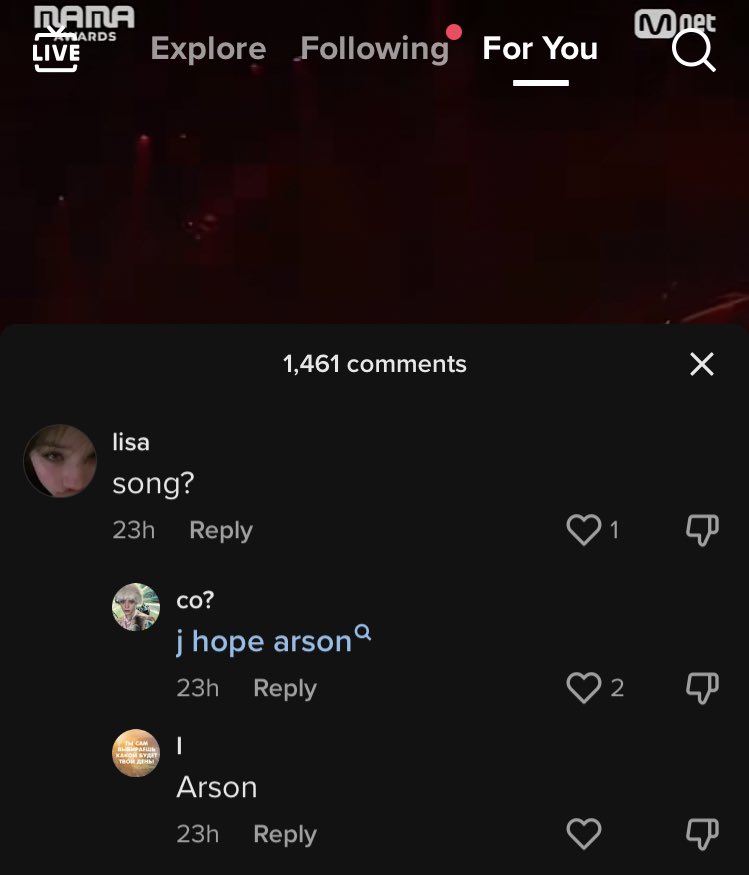 D-467 #on_the_street¹³⁴🃏🏁🦋 on Twitter: "just saw a tiktok post abt hoseok’s MAMA Arson ...