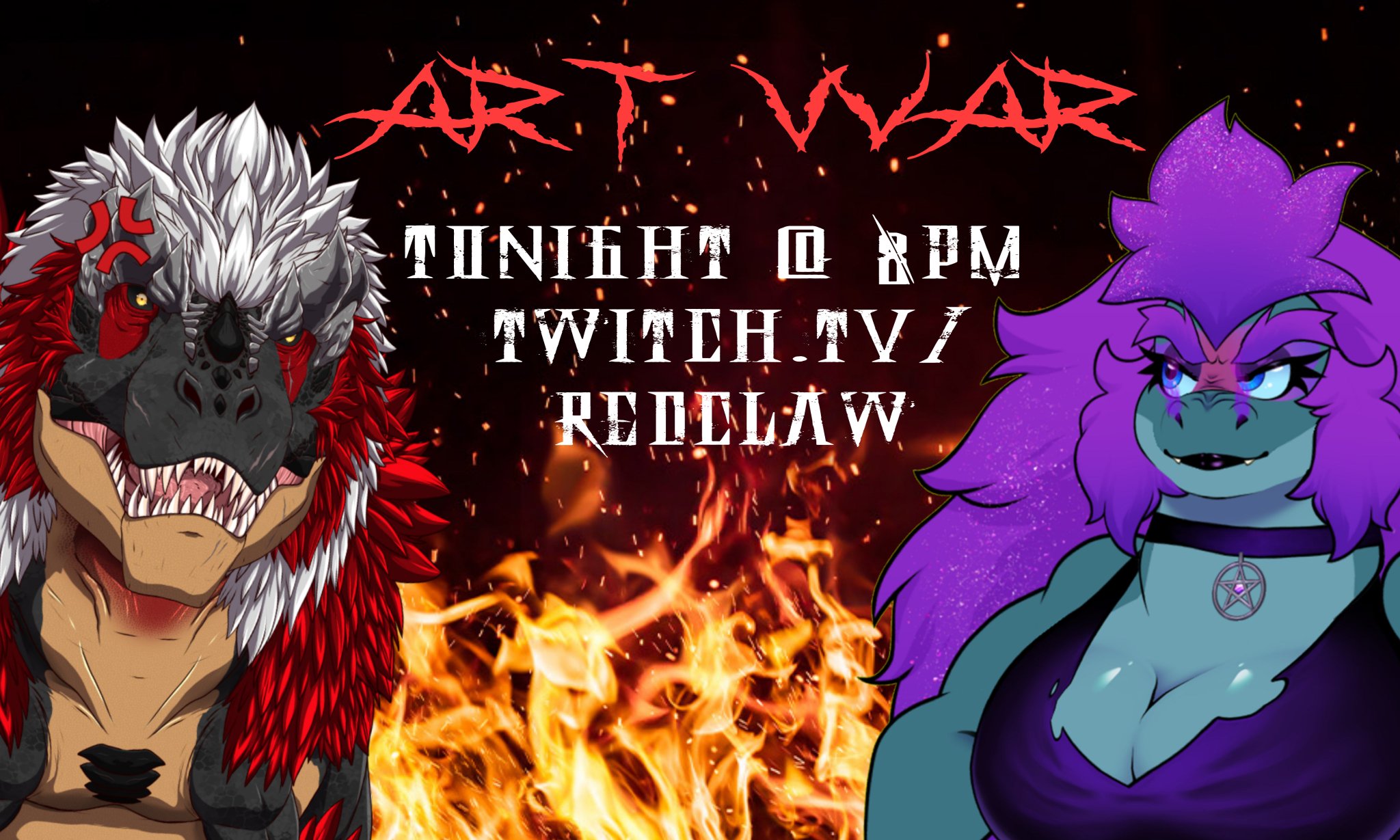 Redclaw🦖🔞 (Dinosaur Vtuber) on Twitter: "THE GAUNTLET IS THROWN. I CHALLENGE @KaijuFluffs TO AN ...