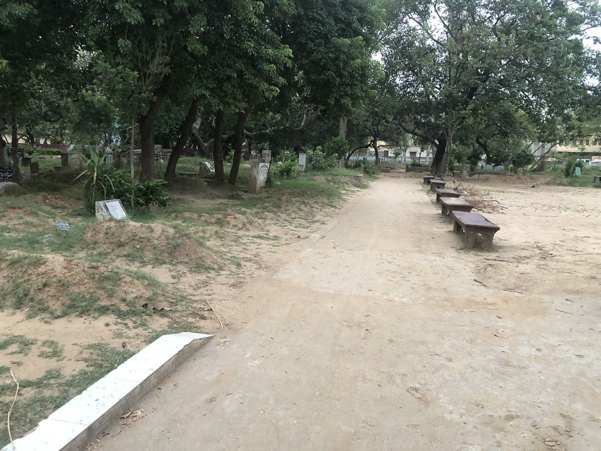 I used to go for a morning jog in a park, passing by this graveyard ...