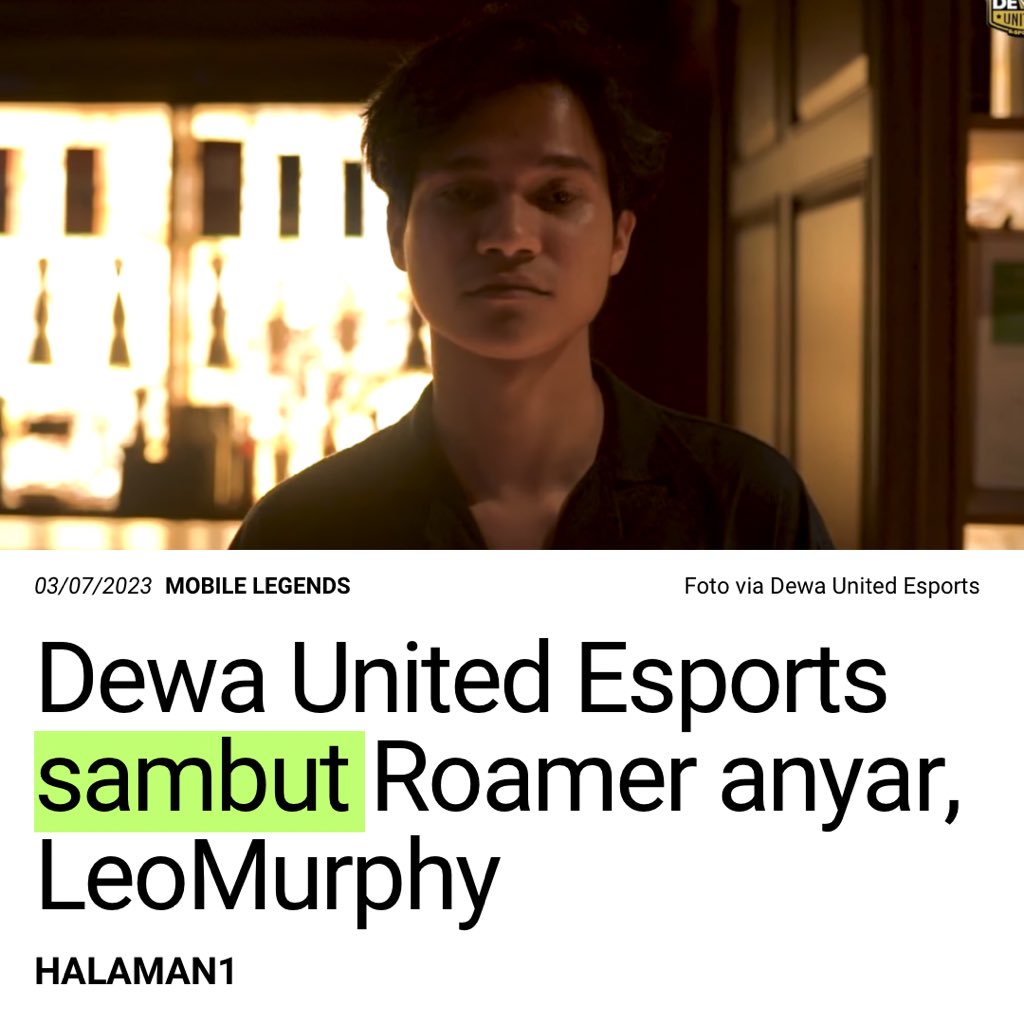 Halaman1 on Twitter: "WELCOME DEWA LEOMURPHY. Bergabung dengan status LOAN di MPL ID Season 12 ...