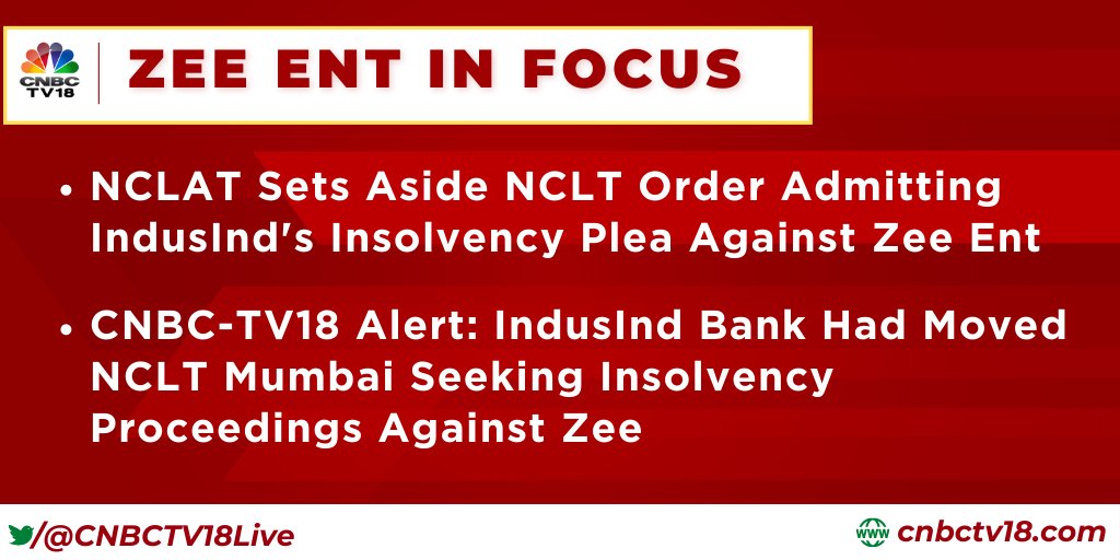 CNBC-TV18 on Twitter: "#CourtCorner | NCLAT sets aside NCLT order admitting IndusInd's ...