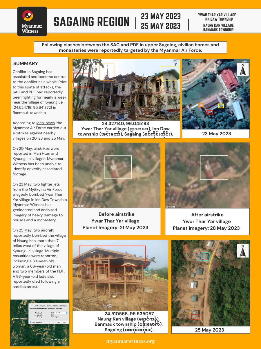 Myanmar Witness On Twitter 💥escalating Attacks In Sagaing ☑️ 24