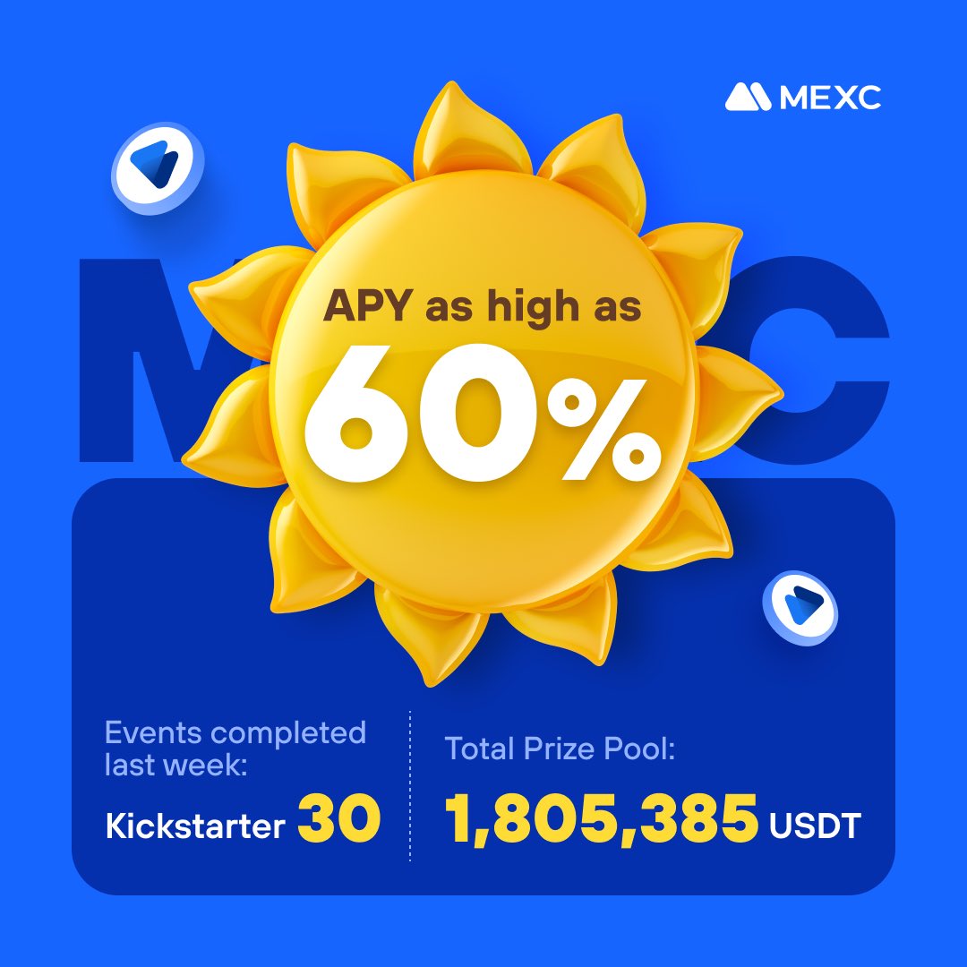 MEXC on Twitter: "30 Kickstarter sessions were completed last week with an APY of 60%🚀 For more ...