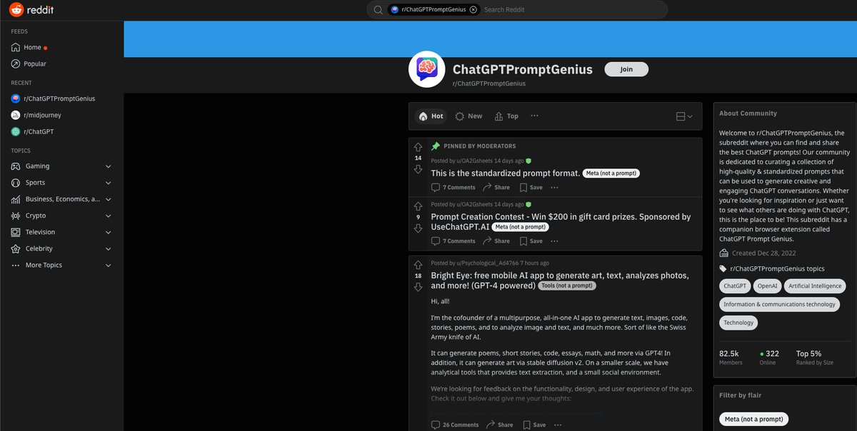 Reddit提供了免费的、世界级的AI教育。 但是99%的人不知道在哪里找到它。 以下是9个顶级的reddits分论坛，可加速你对AI的掌握 ...