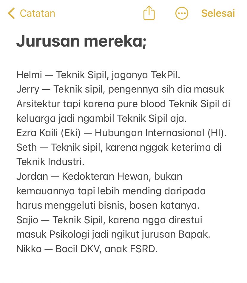 𝐀𝐘, on Twitter: "BTW ini detail buat jurusan mereka yah https://t.co/05t5ssEwNv" / Twitter