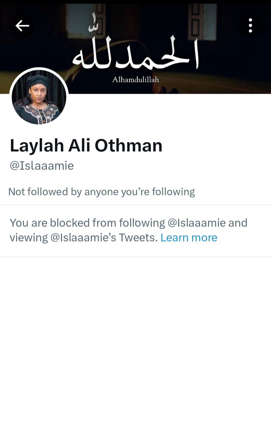 Laylah Ali Othman on Twitter: "This isn't my account.. Anything written or posted there has no ...