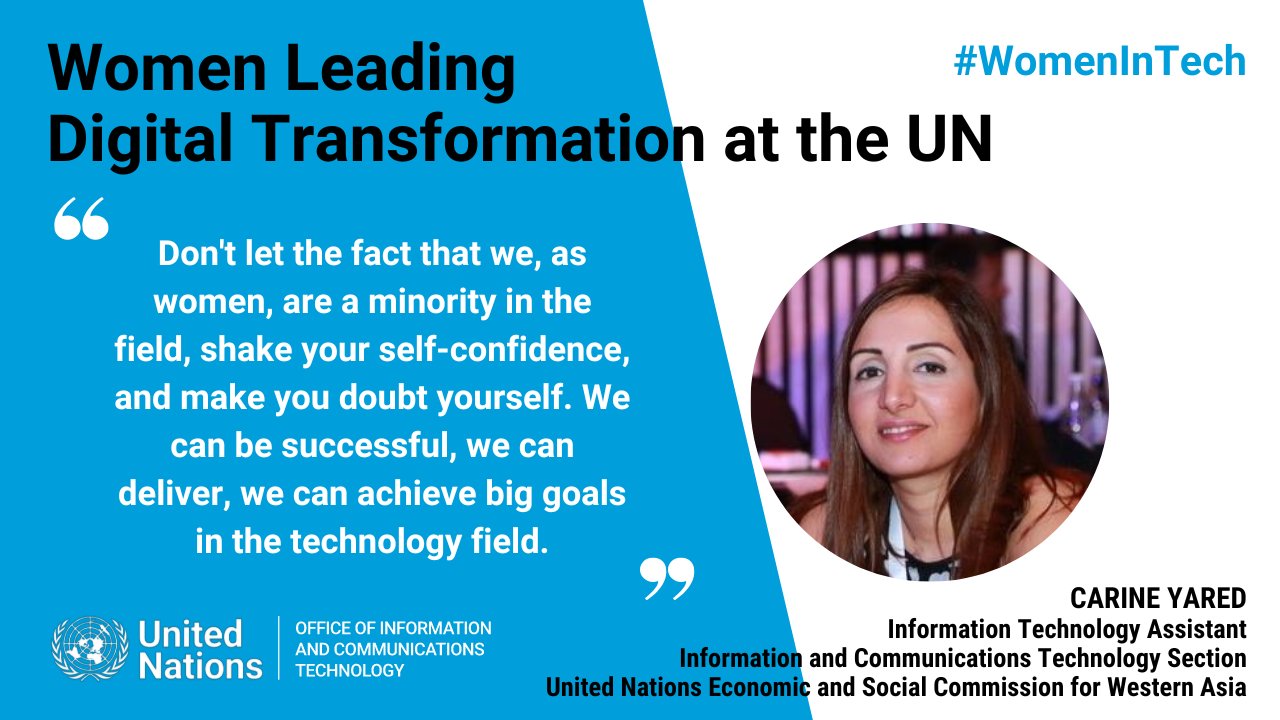 UN_OICT on Twitter: "Carine Yared, Information Technology Assistant at @UNESCWA, talks about her ...